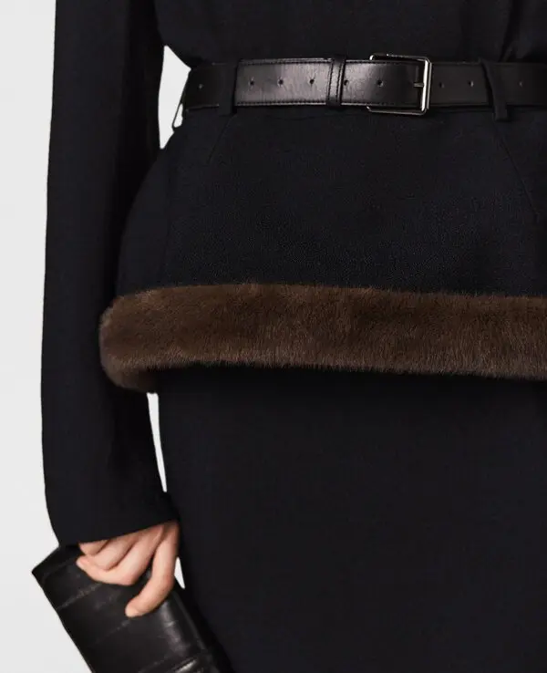 Stella McCartney Layered Sable Midi Dress