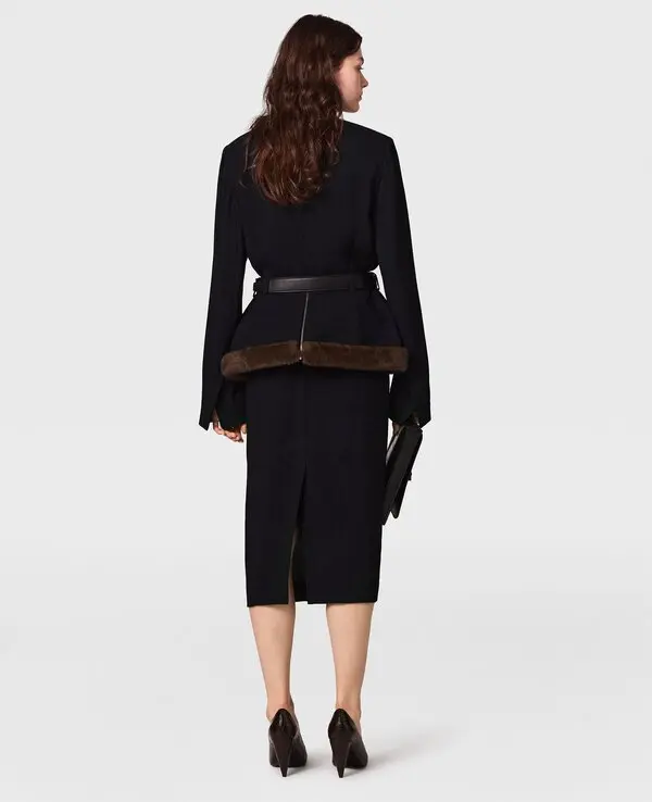 Stella McCartney Layered Sable Midi Dress