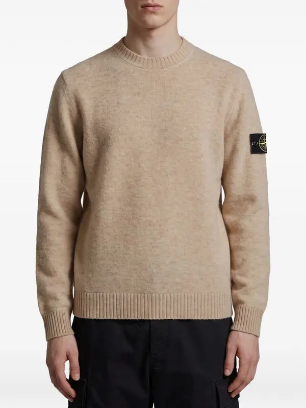 Stone Island Wool Crewneck Sweater - Brown