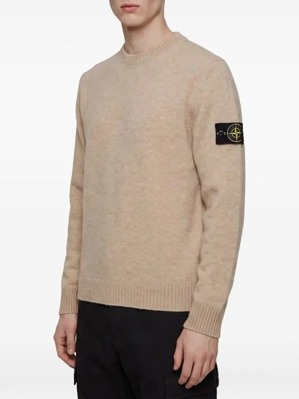 Stone Island Wool Crewneck Sweater - Brown