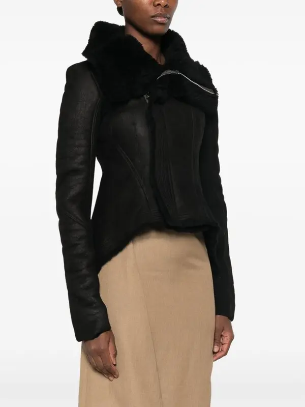 Rick Owens Leather And Shearling Jacket