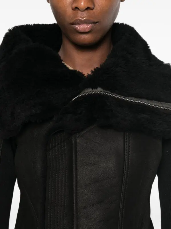Rick Owens Leather And Shearling Jacket