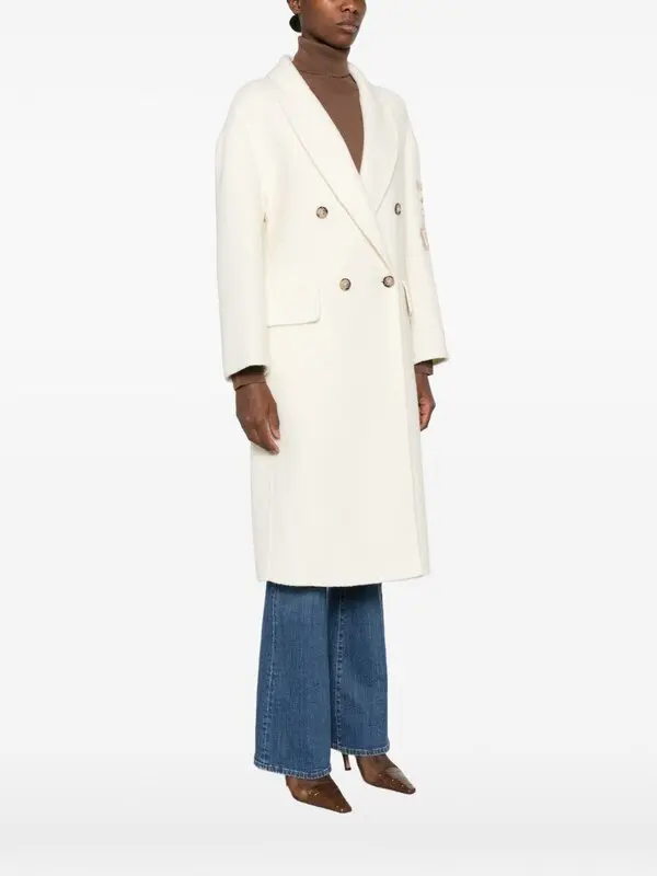 Ermanno Scervino Wool Double-breasted Embroidered Coat