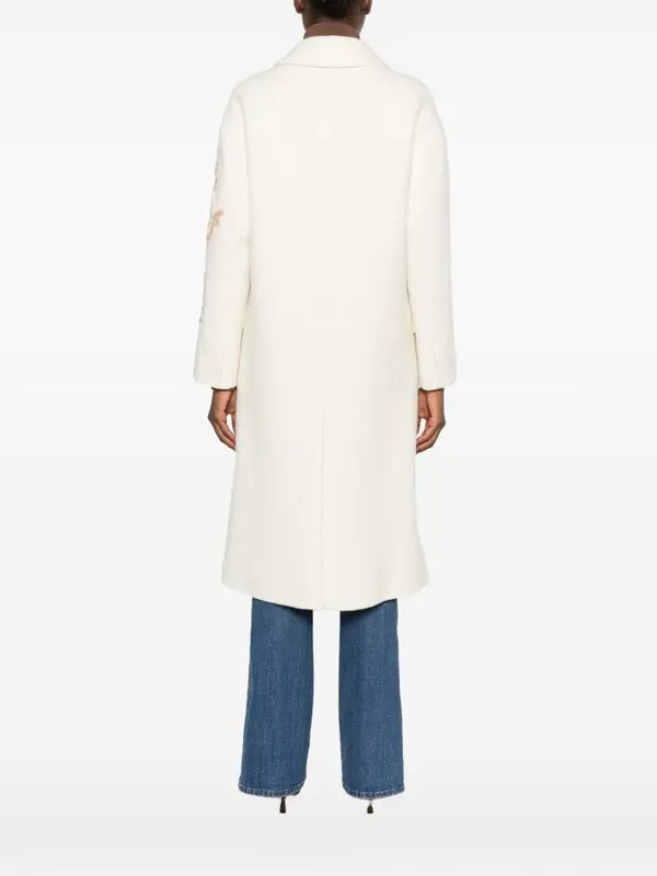 Ermanno Scervino Wool Double-breasted Embroidered Coat