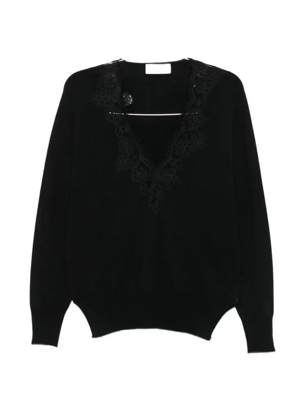 Ermanno Scervino Wool V-necked Sweater