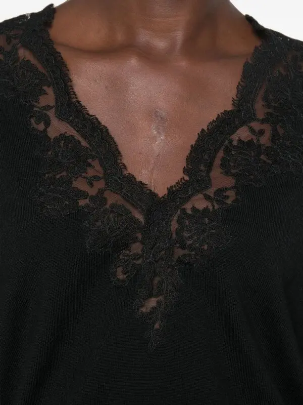 Ermanno Scervino Wool V-necked Sweater