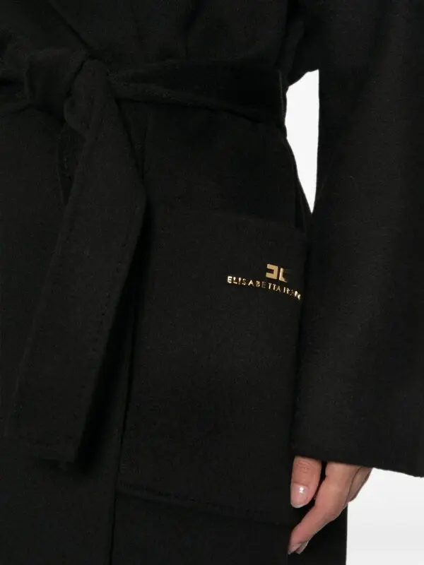 Elisabetta Franchi Wool Long Coat