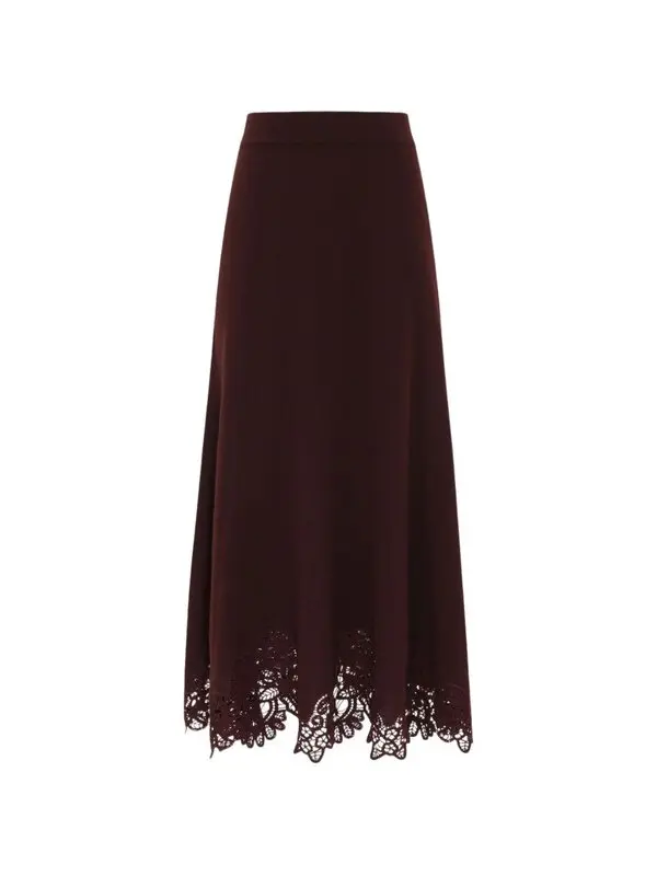 Zimmermann Valiant Wool Long Skirt - Red