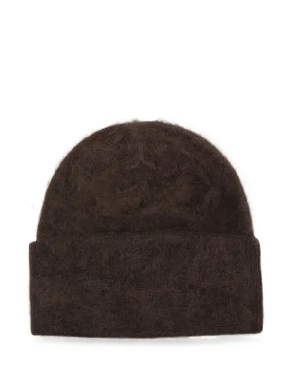 Soft Goat Wool Beanie - Brown