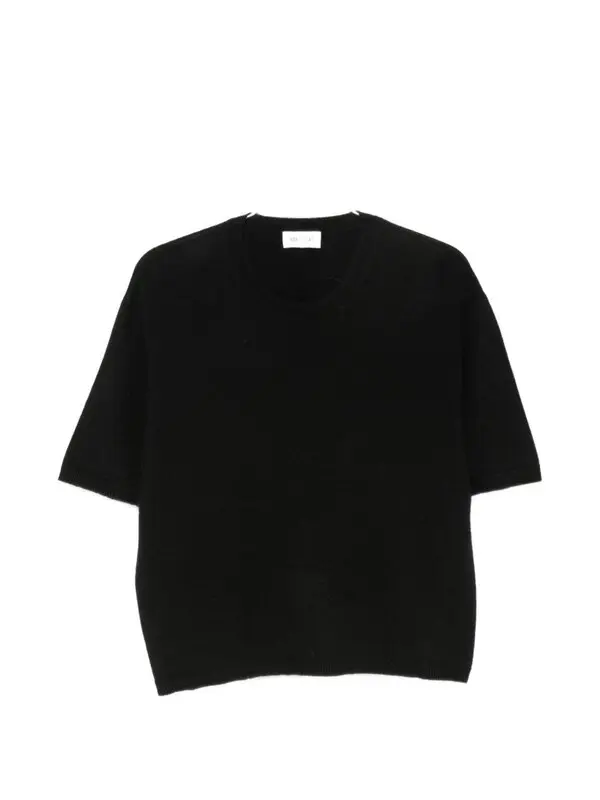 Soft Goat Cashmere T-shirt - Black