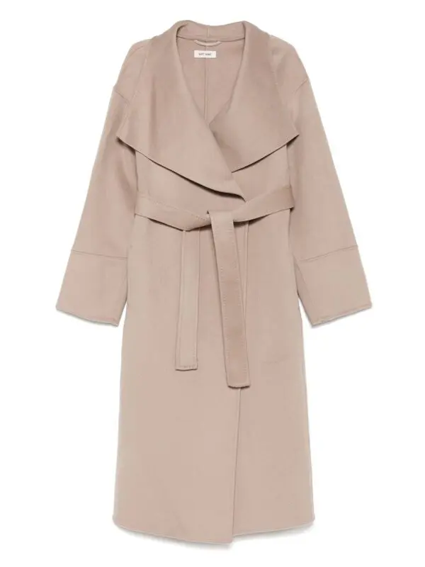 Soft Goat Wool Belted Coat
