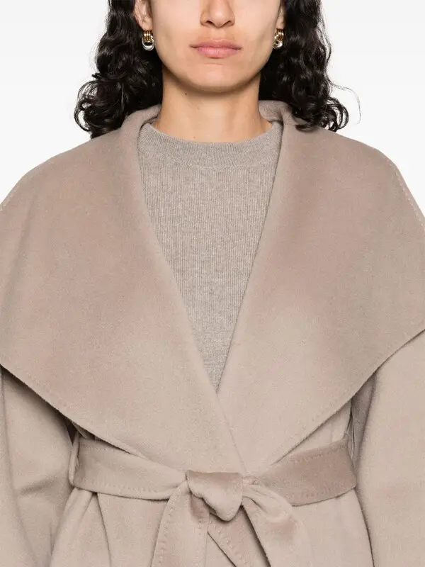 Soft Goat Wool Belted Coat
