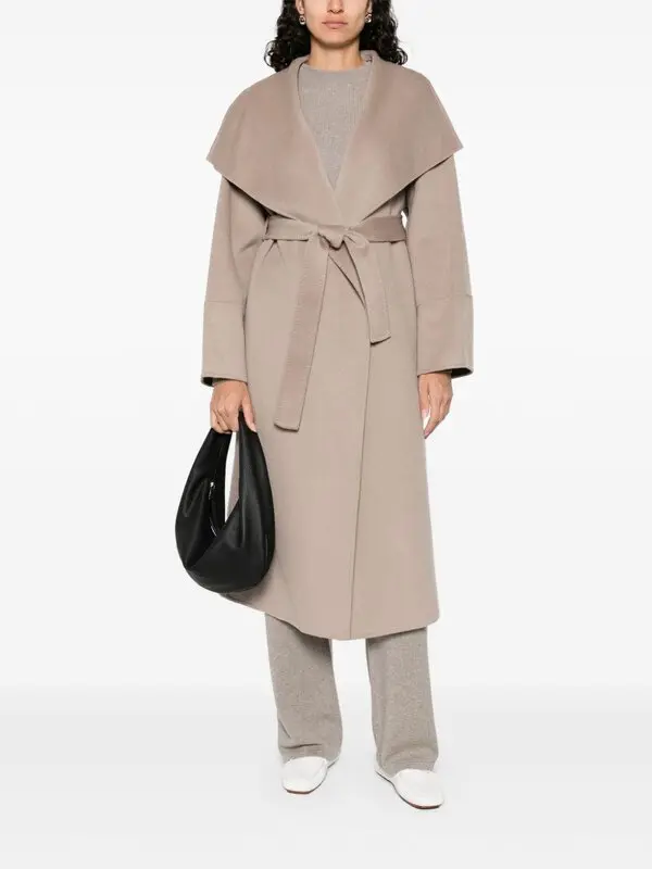 Soft Goat Wool Belted Coat