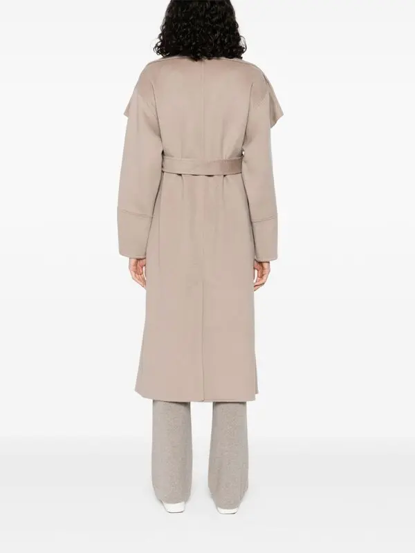 Soft Goat Wool Belted Coat