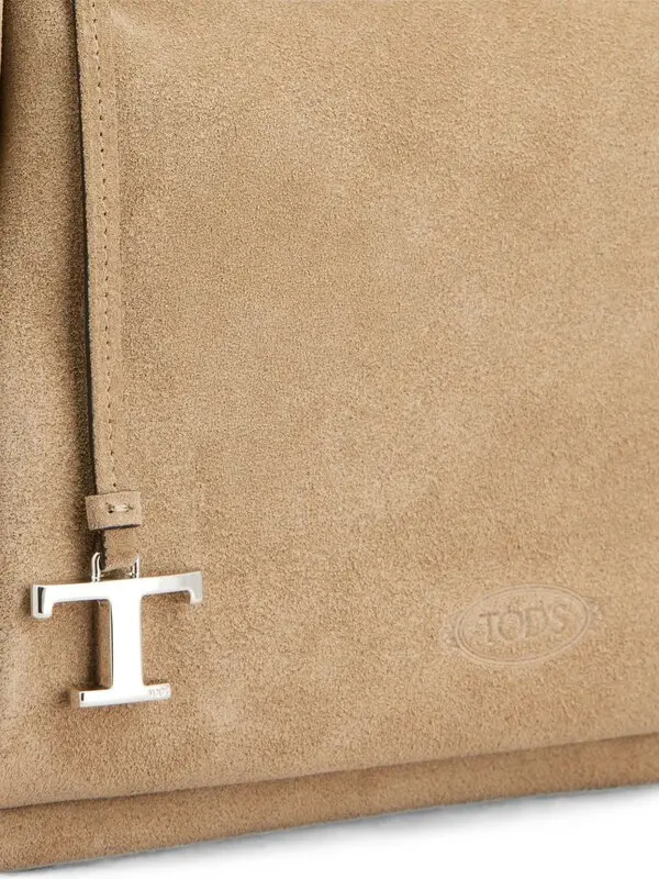 TOD'S Suede Leather Medium Shoulder Bag