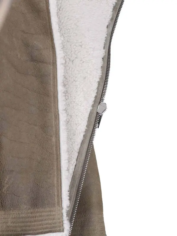 Rick Owens Shearling Lined Leather Jacket