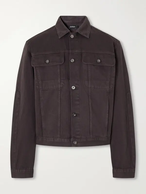 3sixteen Garment-dyed Cotton-twill Trucker Jacket