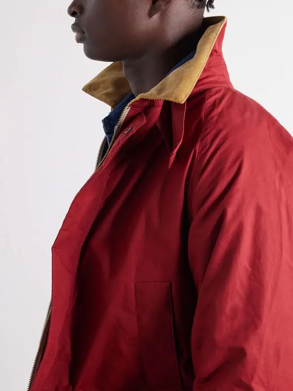 FORTELA Bristol Corduroy-trimmed Waxed Cotton-canvas Jacket