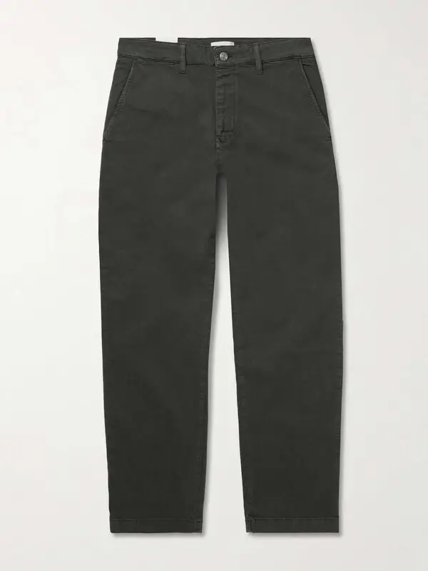 Nn07 Aden 1923 Straight-leg Organic Cotton-blend Twill Chinos - Green