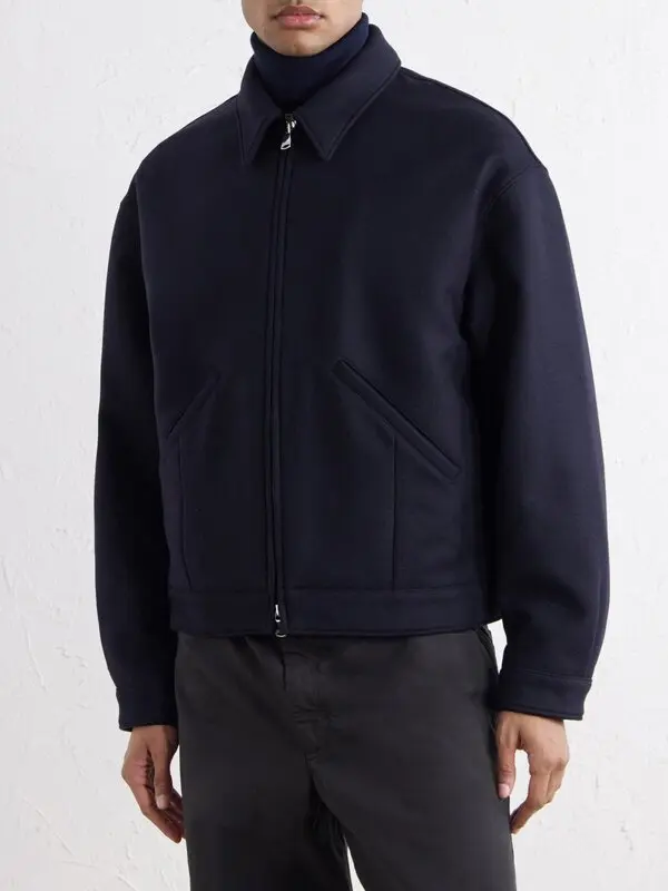 VALSTAR Brushed Virgin Wool-twill Bomber Jacket