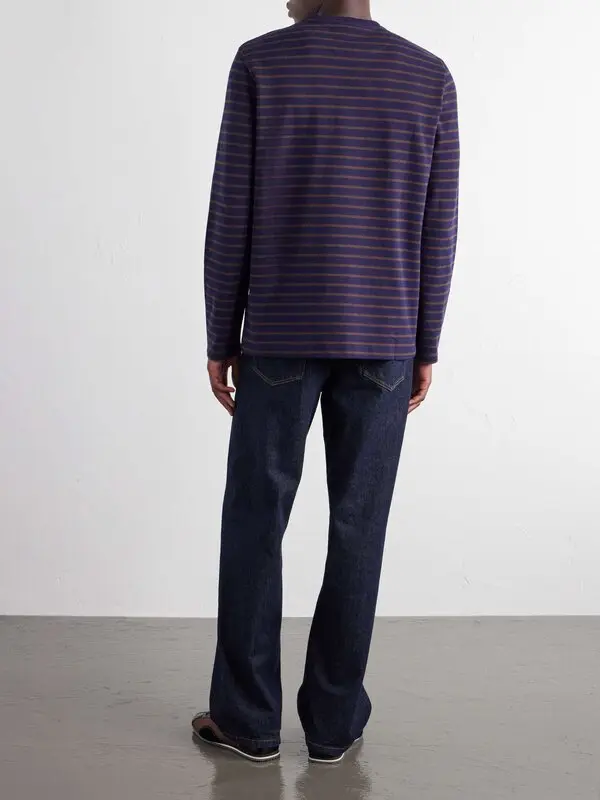 Mr P. Striped Cotton-piqué T-shirt