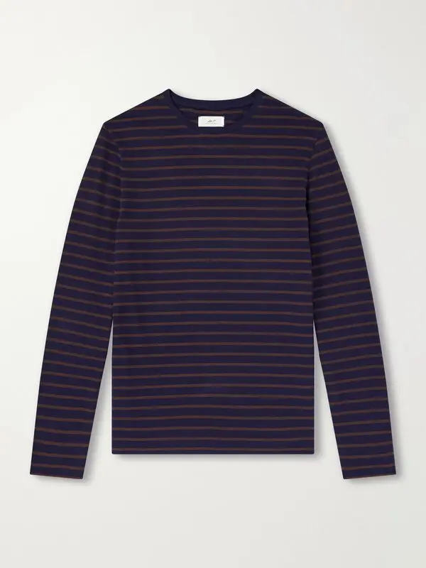 Mr P. Striped Cotton-piqué T-shirt
