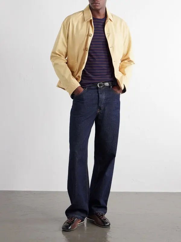 Mr P. Striped Cotton-piqué T-shirt