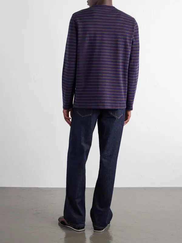 Mr P. Striped Cotton-piqué T-shirt