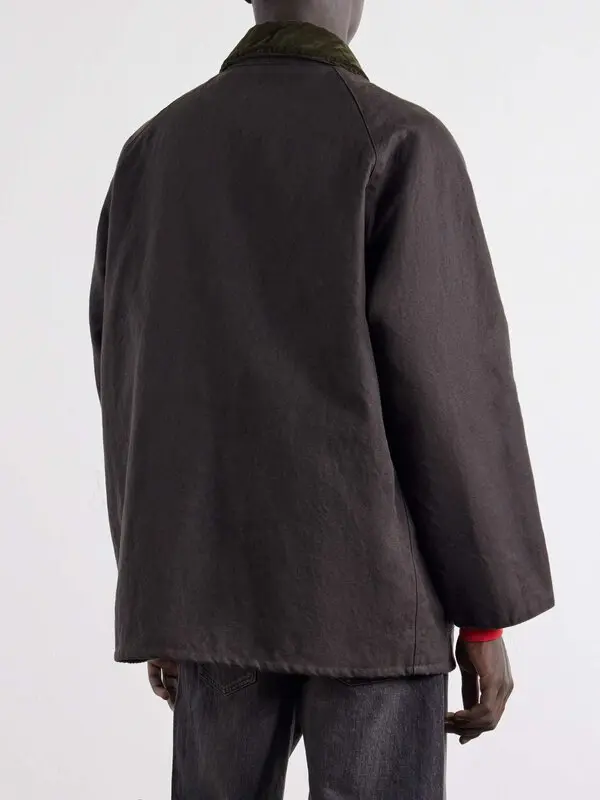 A.PRESSE Corduroy-trimmed Cotton-blend Jacket