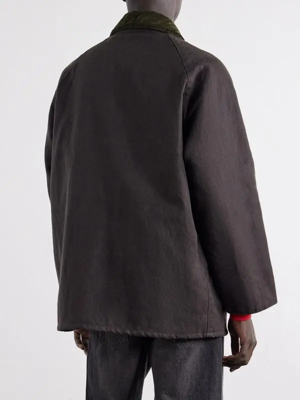 A.PRESSE Corduroy-trimmed Cotton-blend Jacket