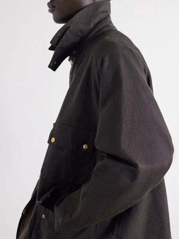 A.PRESSE Corduroy-trimmed Cotton-blend Jacket