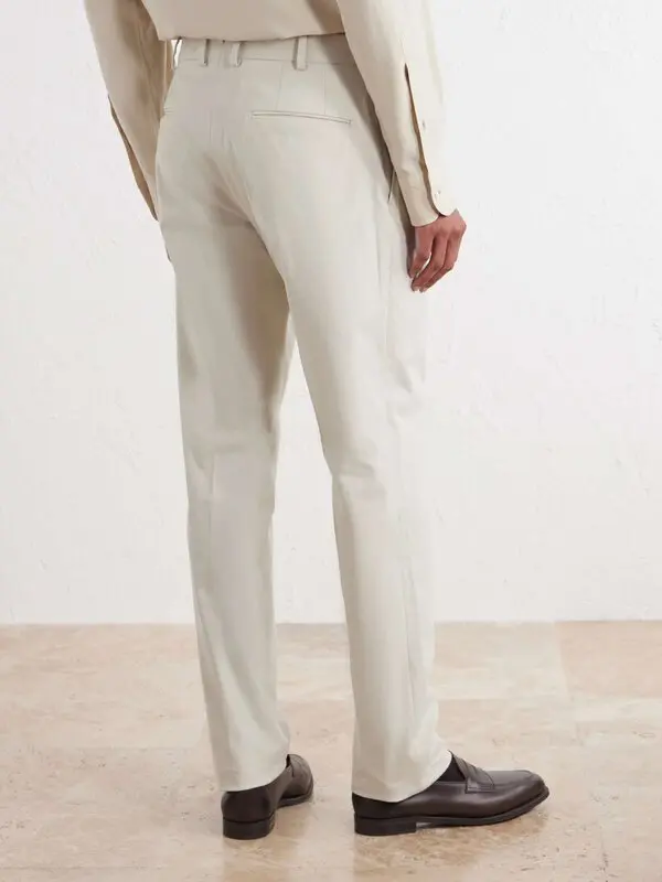 Brioni Straight-leg Stretch-cotton Gabardine Trousers