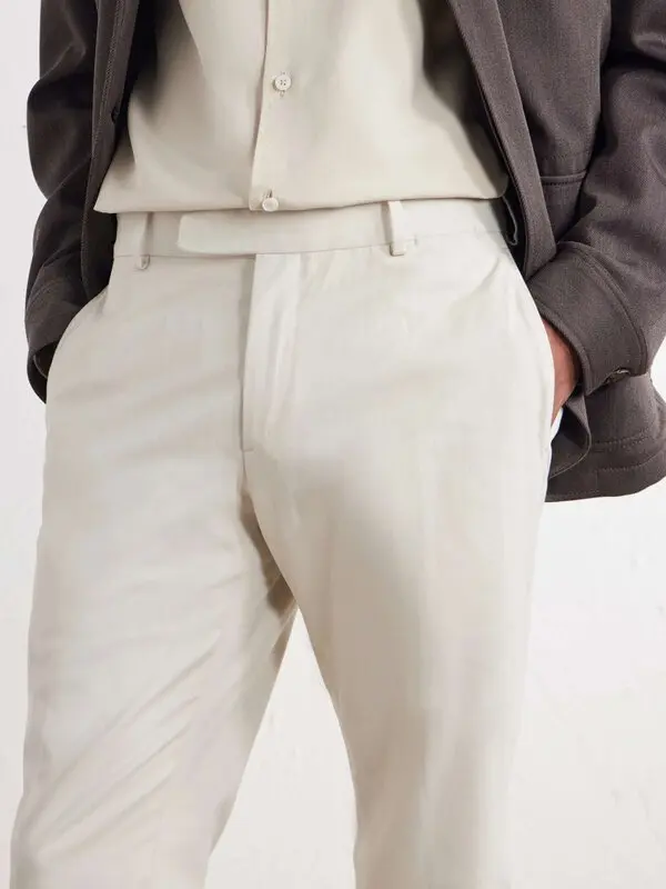 Brioni Straight-leg Stretch-cotton Gabardine Trousers
