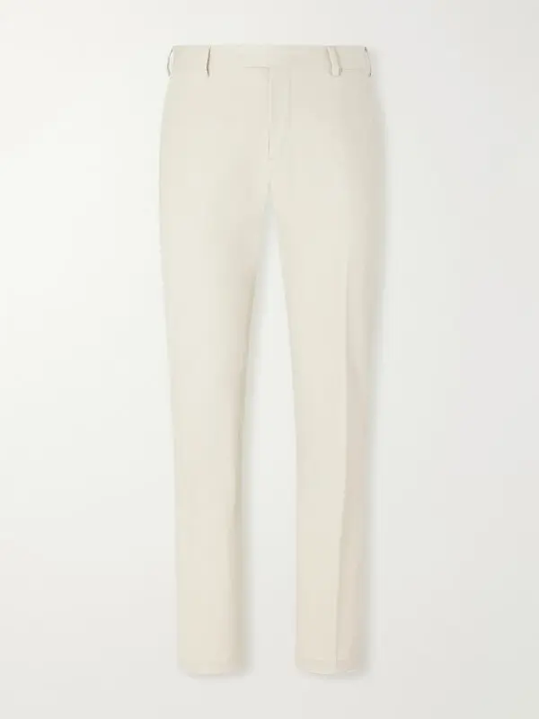Brioni Straight-leg Stretch-cotton Gabardine Trousers
