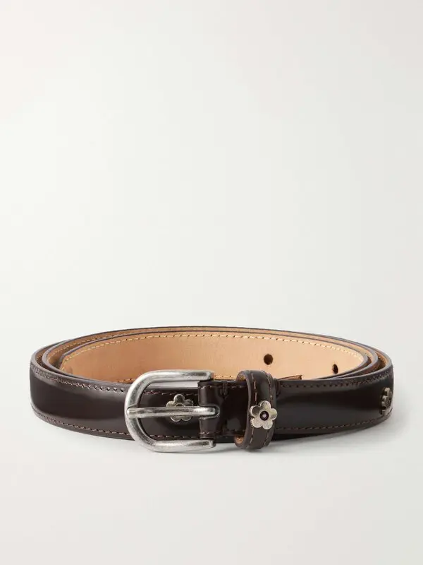 MFPEN Embellished Leather Belt - Brown