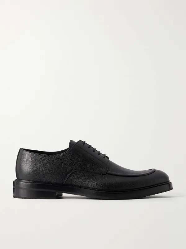 Manolo Blahnik Newbury Full-grained Leather Derby Shoes
