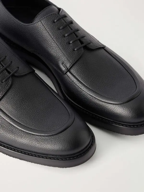 Manolo Blahnik Newbury Full-grained Leather Derby Shoes