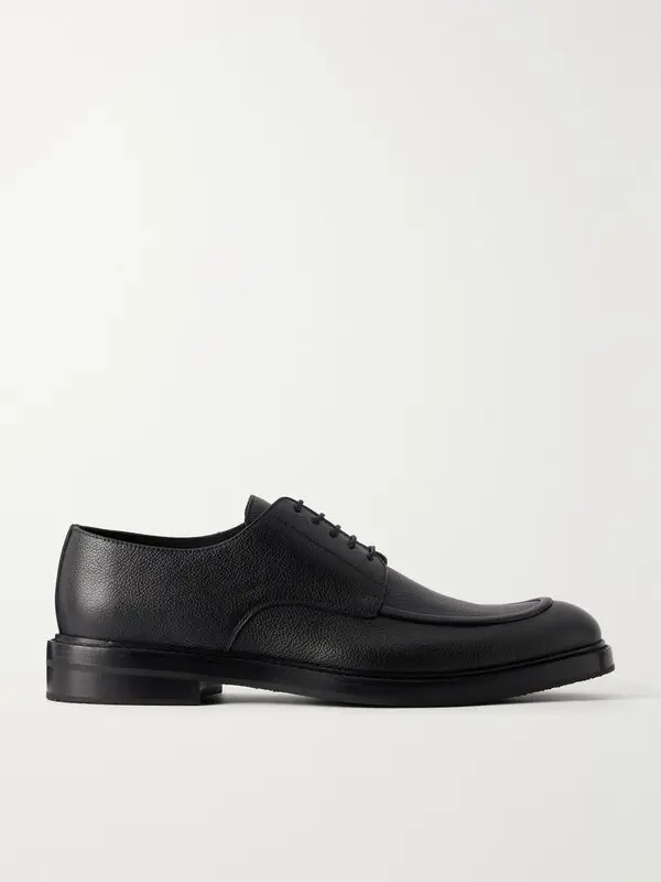 Manolo Blahnik Leather Derby Shoes - Black
