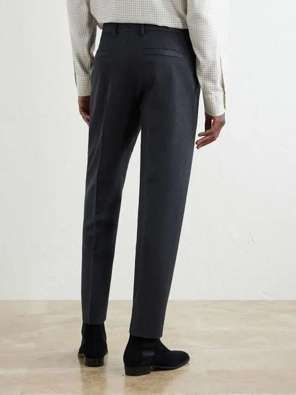 Zegna Straight-leg Wool And Cashmere-blend Twill Trousers