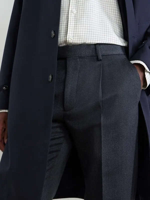 Zegna Straight-leg Wool And Cashmere-blend Twill Trousers