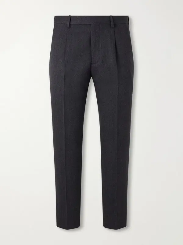 Zegna Straight-leg Wool And Cashmere-blend Trousers