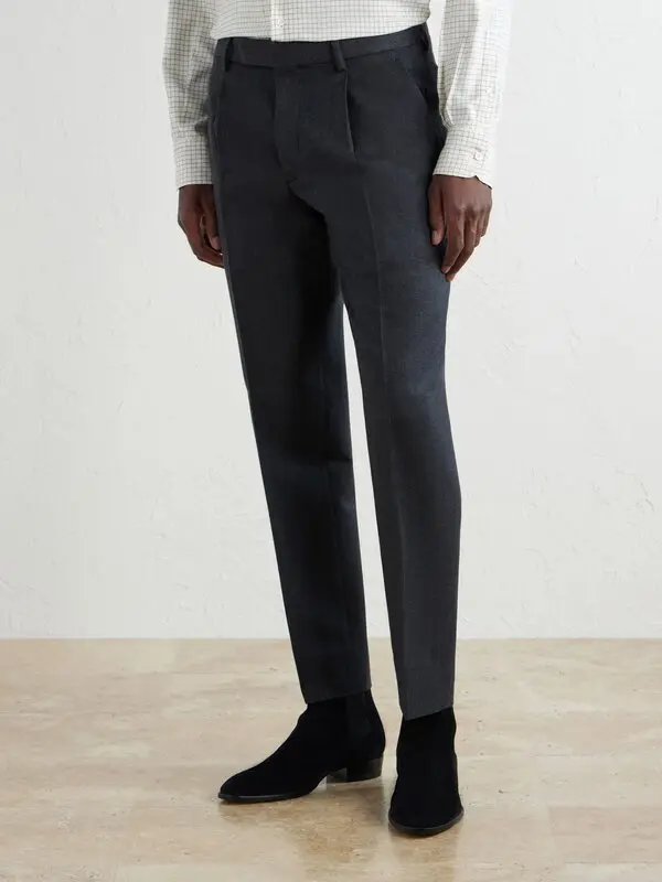 Zegna Straight-leg Wool And Cashmere-blend Trousers