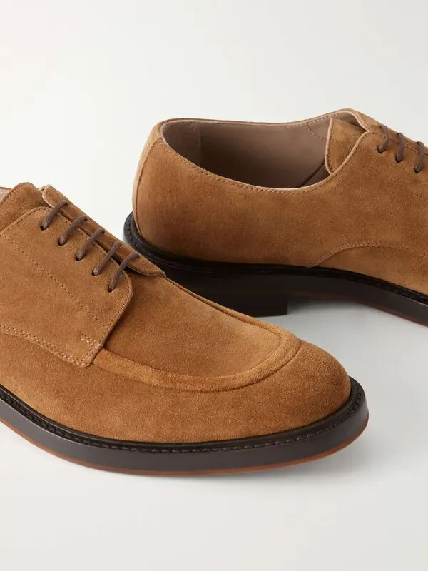 Manolo Blahnik Newbury Suede Derby Shoes