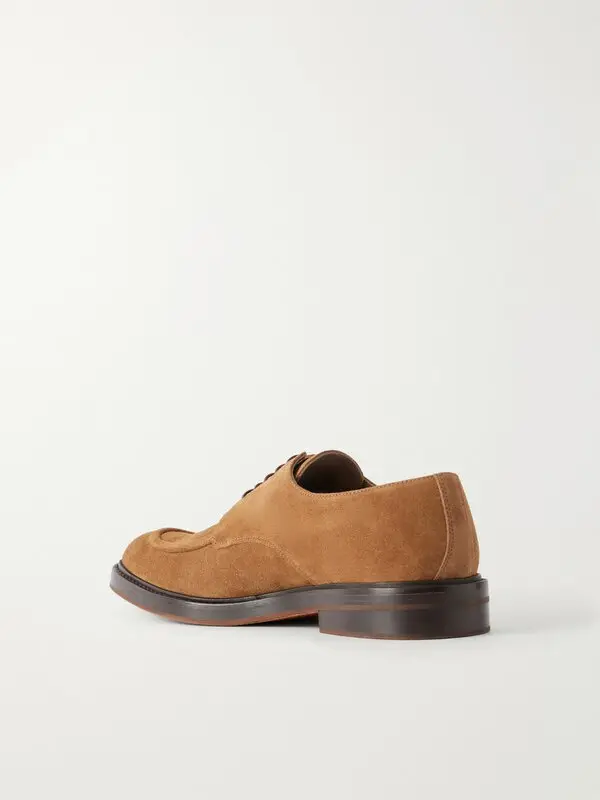 Manolo Blahnik Suede Derby Shoes