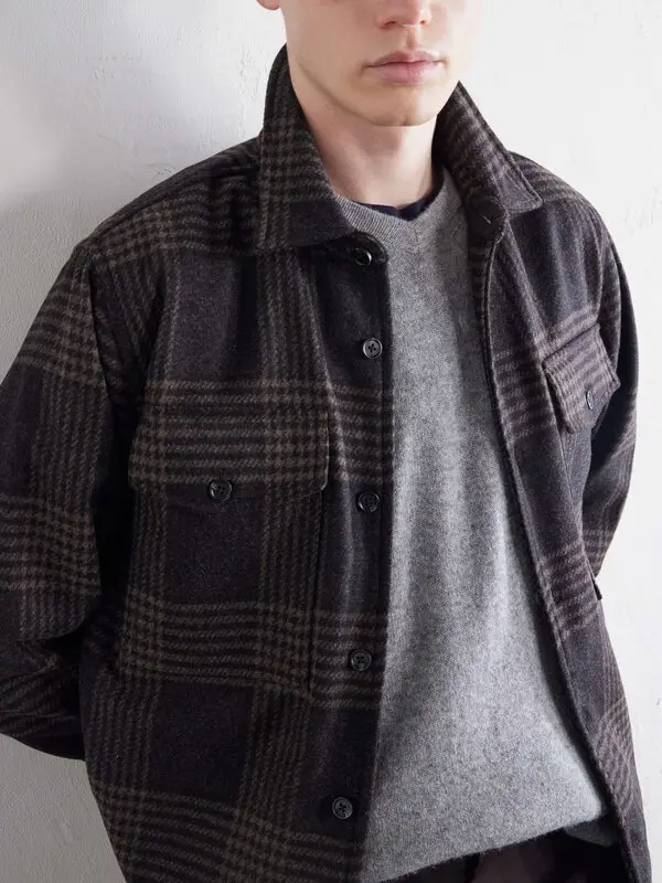 Rag & Bone Austin Prince Of Wales Wool-blend Overshirt