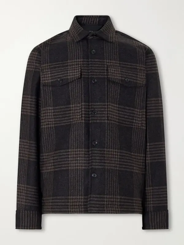 Rag & Bone Austin Prince Of Wales Wool-blend Overshirt