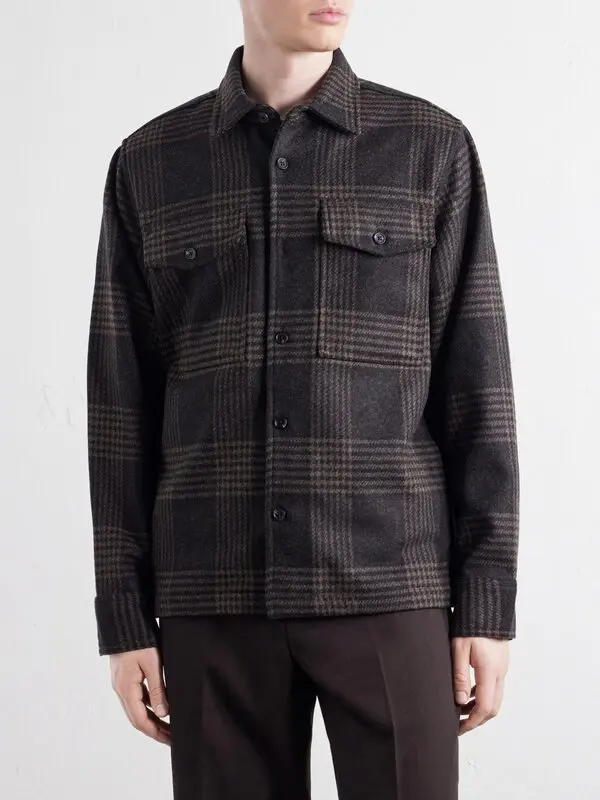 Rag & Bone Austin Prince Of Wales Wool-blend Overshirt
