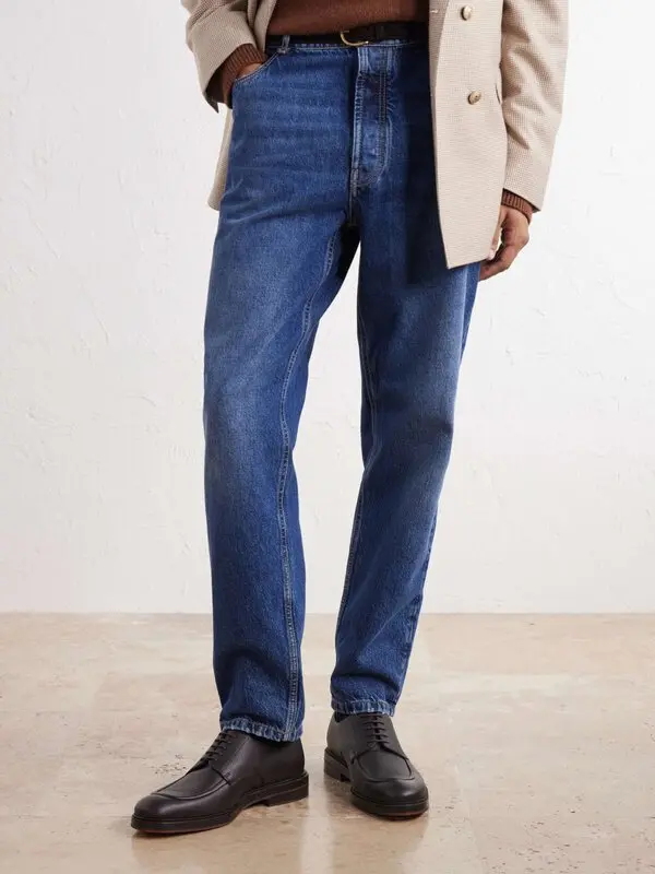 Manolo Blahnik Newbury Full-grained Leather Derby Shoes