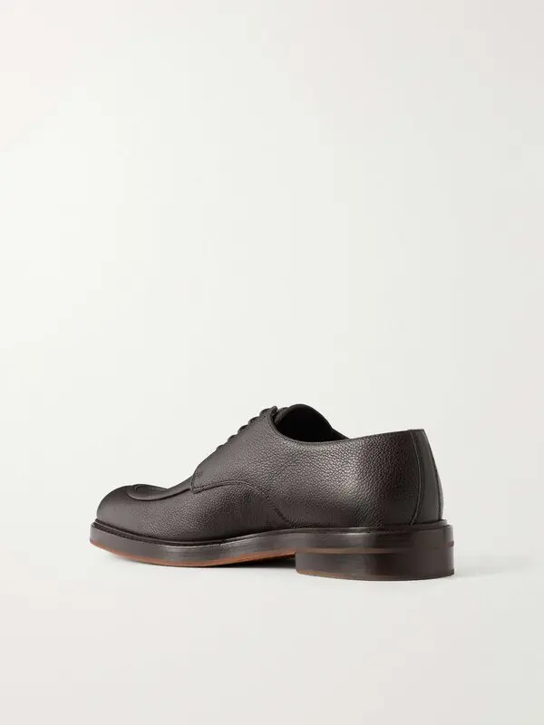 Manolo Blahnik Newbury Full-grained Leather Derby Shoes
