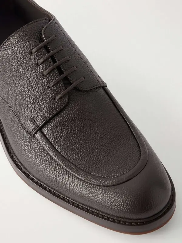 Manolo Blahnik Newbury Full-grained Leather Derby Shoes